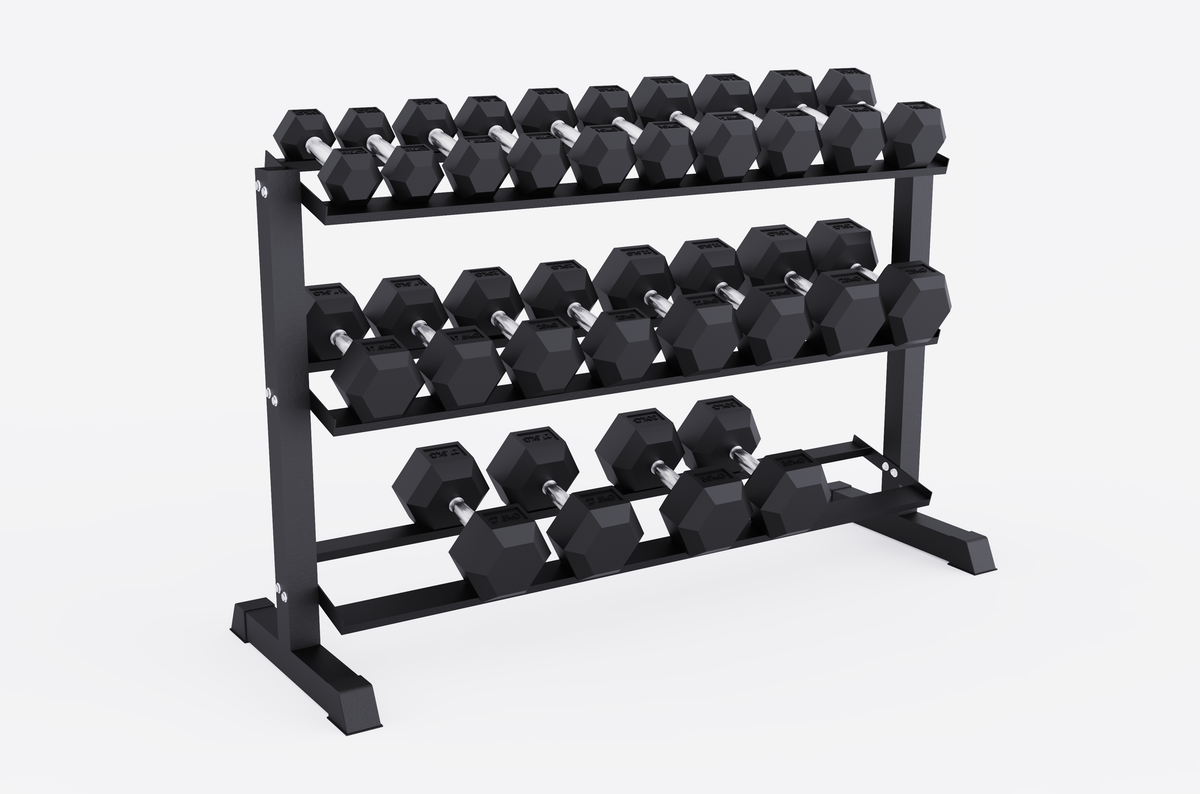 3 Tier Dumbbell Rack (1.5m Wide) – Rival Strength