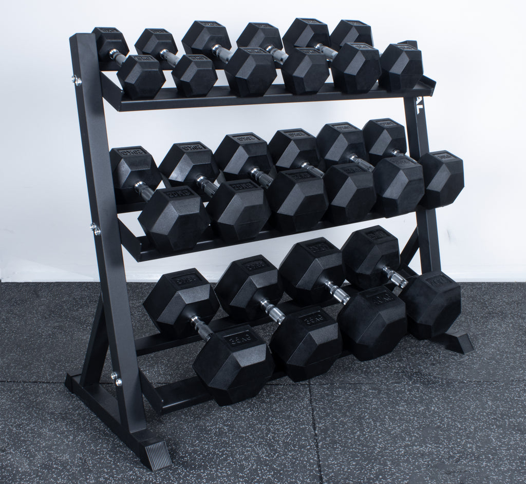 Rival Hex Dumbbell Sets With Vertical Storage Rack – Rival Strength