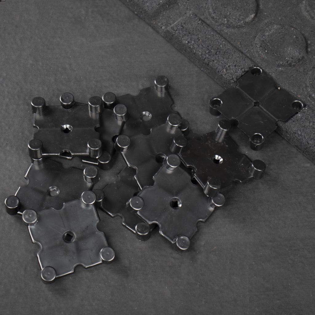 Rival Premium Interlocking Rubber Gym Floor Tiles Connectors Only ...