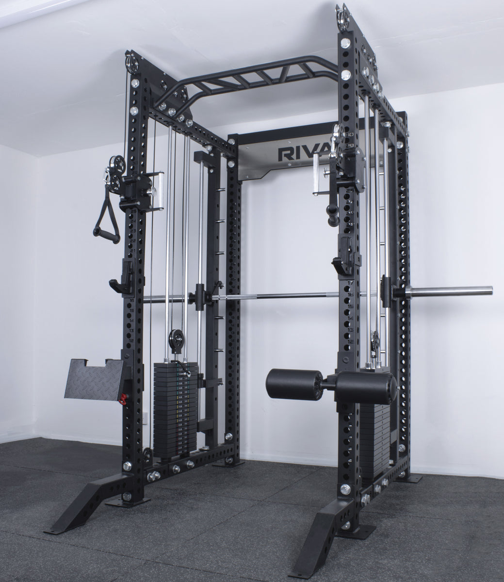 Rival S-2 Series Power Rack With Dual Adjustable Pulley and Smith Mach – Rival Strength