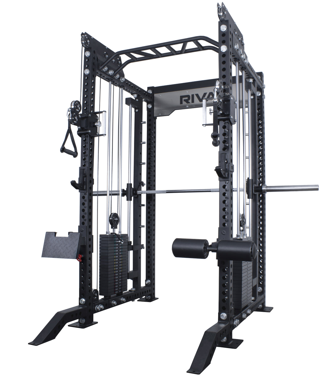Rival S-2 Series Power Rack With Dual Adjustable Pulley and Smith Mach ...